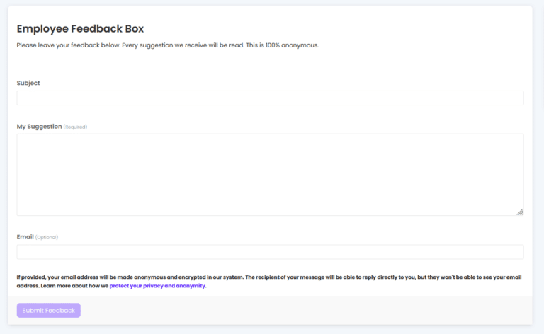 Suggestion Box Template